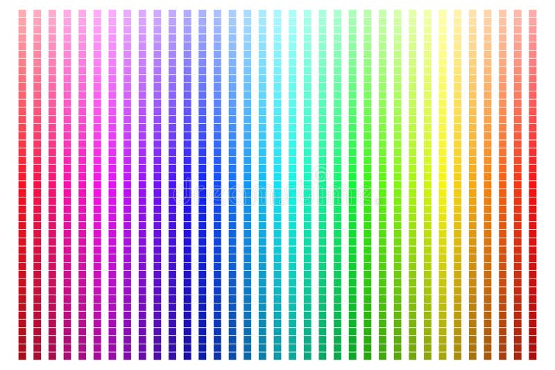 Color Palette with Every Hue Light To Dark Stock Vector - Illustration ...