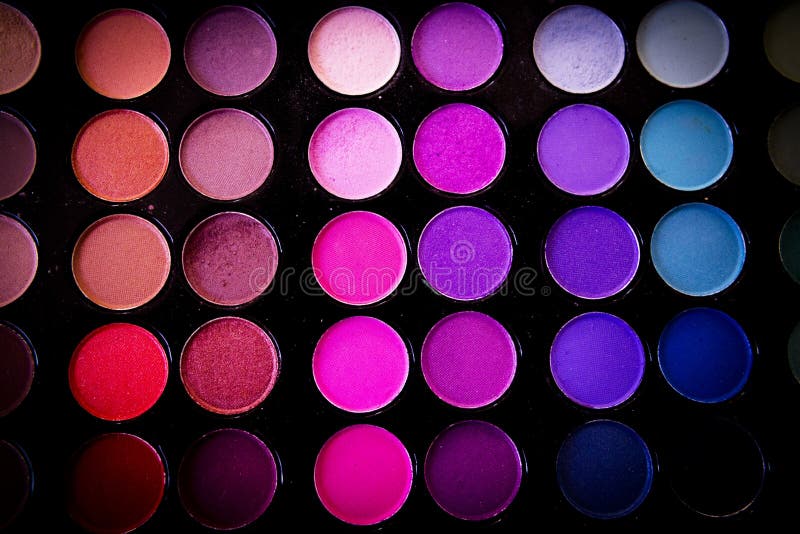 Color Palette with Eyeshadow Powder Stock Image - Image of fashion ...