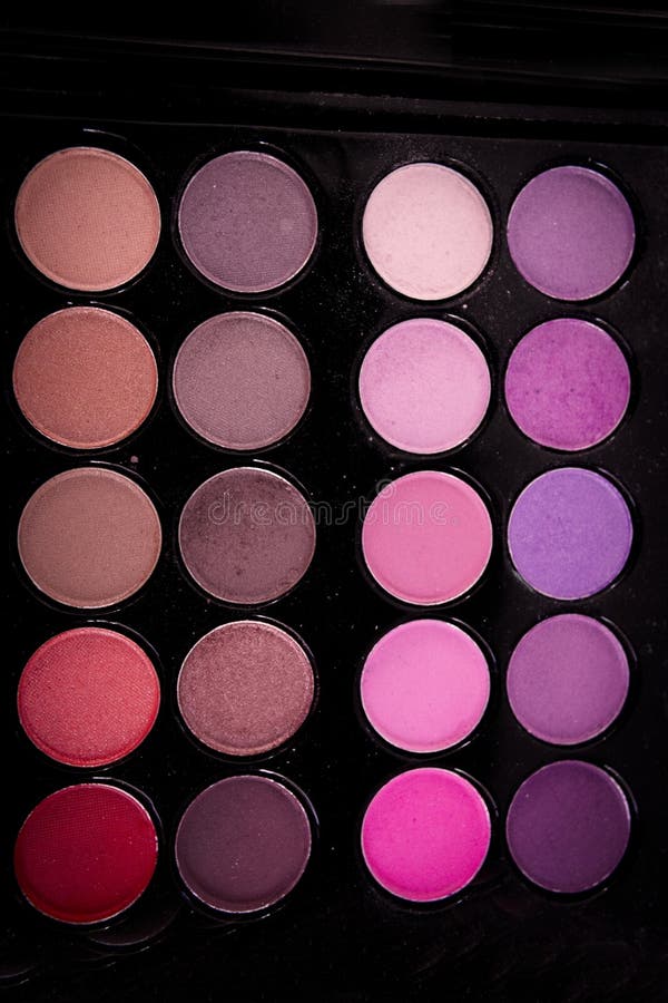 Color Palette with Eyeshadow Powder Stock Image - Image of closeup ...