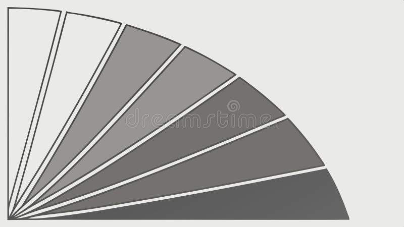 Color Palette or Fan Section, Showing Gradient of Gray Shades Vector ...
