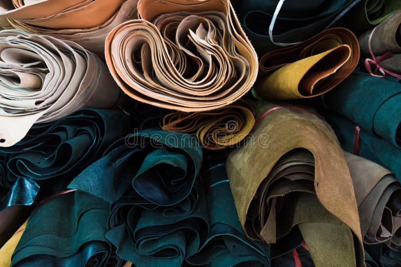 Color Palette of Genuine Leather Material. Stock Image - Image of belt ...