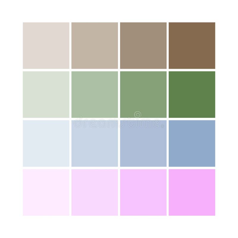 Color Palette Grid. Multicolored Square Pattern. Pastel Tone Selection ...
