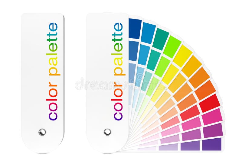 Color Palette Guide. 3d Rendering Stock Illustration - Illustration of ...