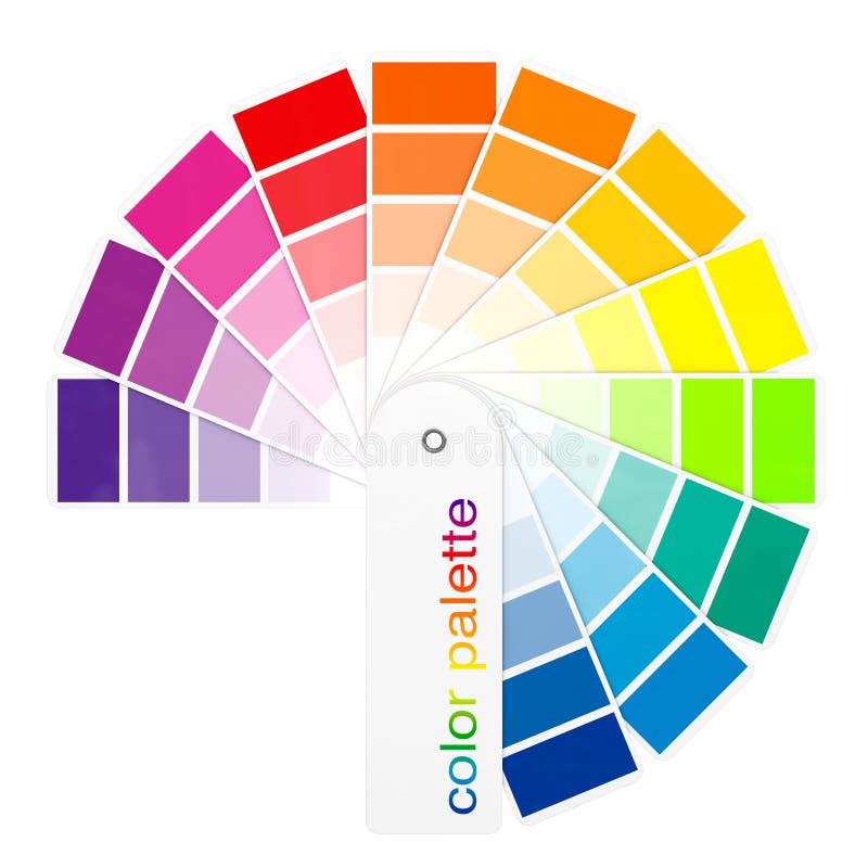 Color Palette Guide. 3d Rendering Stock Illustration - Illustration of ...