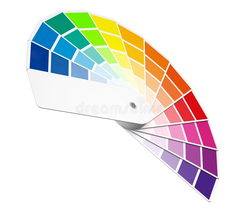 Color Palette Guide. 3d Rendering Stock Illustration - Illustration of ...