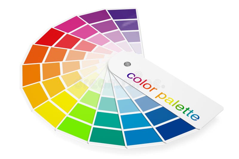 Color Palette Guide. 3d Rendering Stock Illustration - Illustration of ...