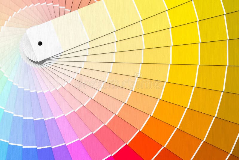 Color Palette - Guide of Paint Samples. 3D Rendered Illustration Stock ...
