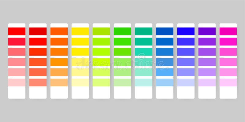 Color Palette Guide on Transparent Background Stock Vector ...
