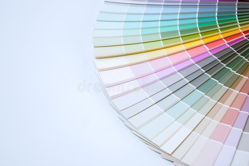 Color Palette Guide on White Background Stock Image - Image of sample ...
