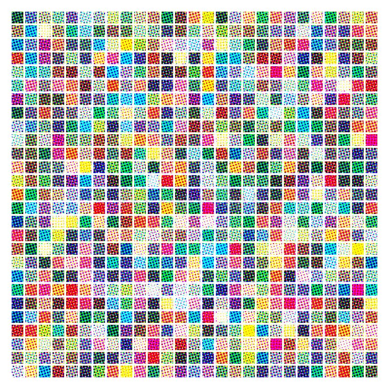 Color Palette with Halftone Pattern. 729 Different Colors Stock ...