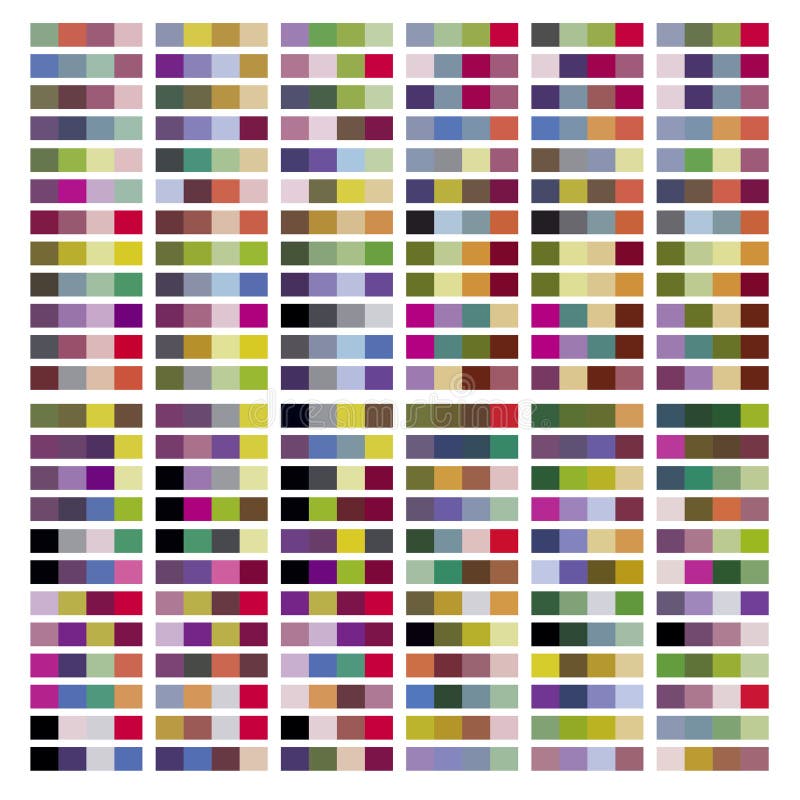 Color Palette. Harmonious Color Combinations Stock Vector ...