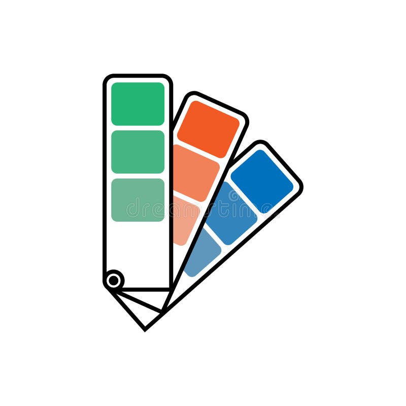 Color Palette Icon Design Template Vector Isolated Illustration Stock ...