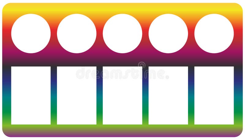 Color Palette Icon of a Set. Rainbow Gradient Vector Stock Vector ...