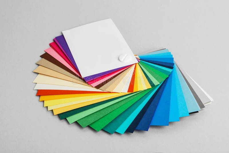 Color Palette on Grey Background. Professional Samples Stock Image ...