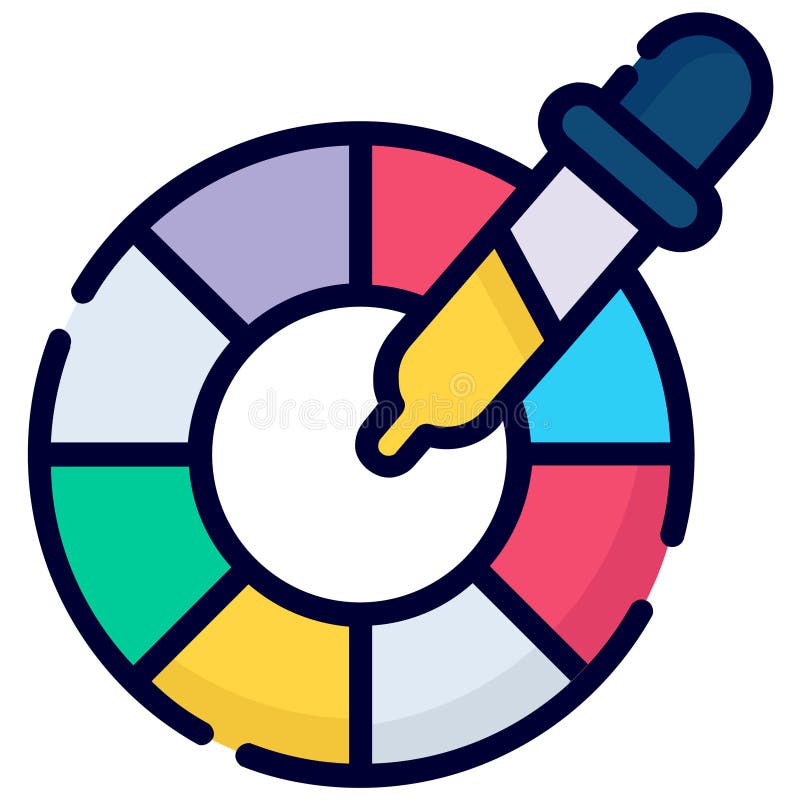 Color Palette Color Line Icon Stock Vector - Illustration of isolated ...