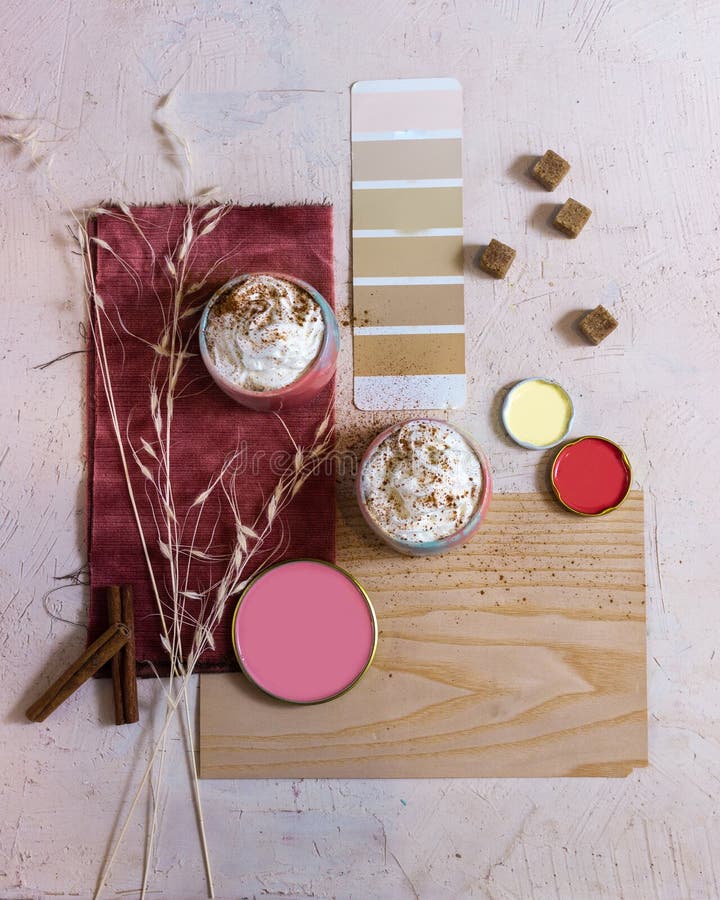 Color Palette Mood Board for Interior Design and Decor Stock Photo ...