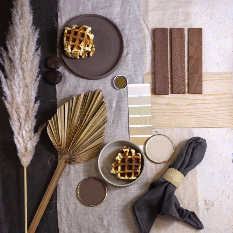 Color Palette Mood Board for Interior Design and Decor Stock Photo ...
