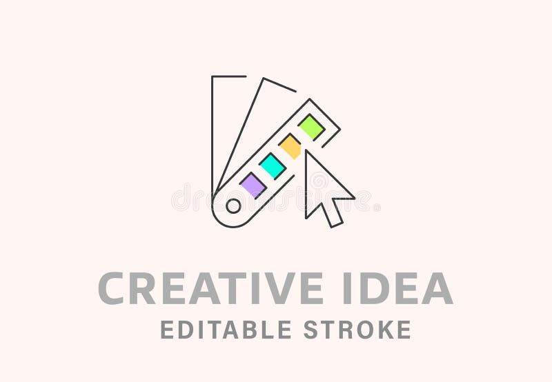 Color Palette with Mouse Cursor Stock Vector - Illustration of outline ... Color Palette with Mouse Cursor Stock Vector - Illustration of outline ...