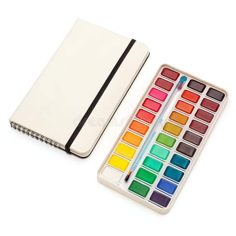 Color Palette with Notebook Stock Illustration - Illustration of visual ...