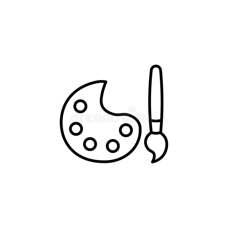 Color Palette and Paintbrush Icon Vector Illustration Eps 10 Stock ...