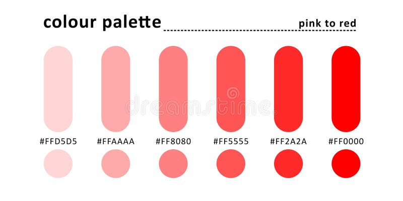 Color palette pink to red stock illustration. Illustration of line ...