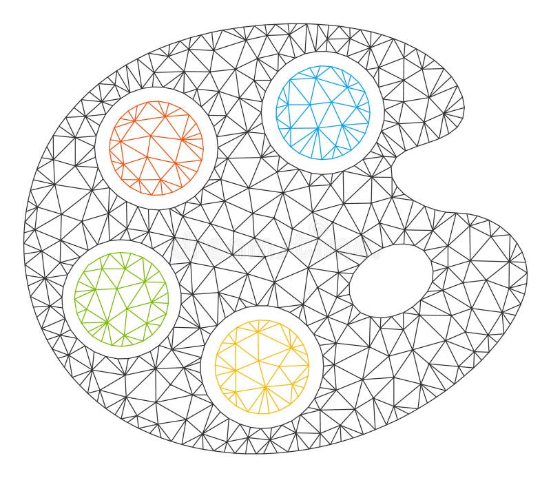 Color Palette Polygonal Frame Vector Mesh Illustration Stock Vector ...