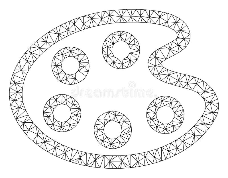 Color Palette Polygonal Frame Vector Mesh Illustration Stock Vector ...