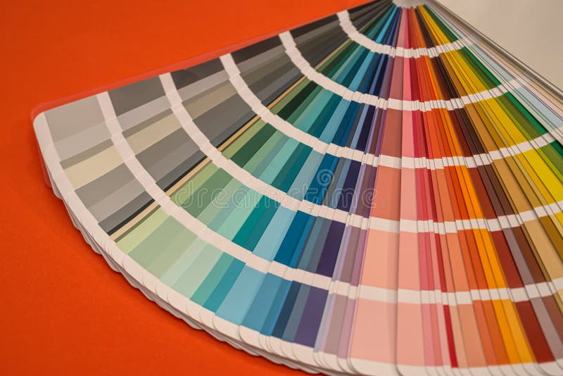 Color Palette Samples Isolated on Red Background Stock Photo - Image of ...