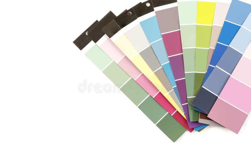 Color Palette, Samples of Various Paint Catalog for Tinting Stock Photo ...