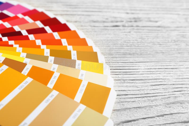 Color Palette Samples on Table Stock Photo - Image of maintenance ...