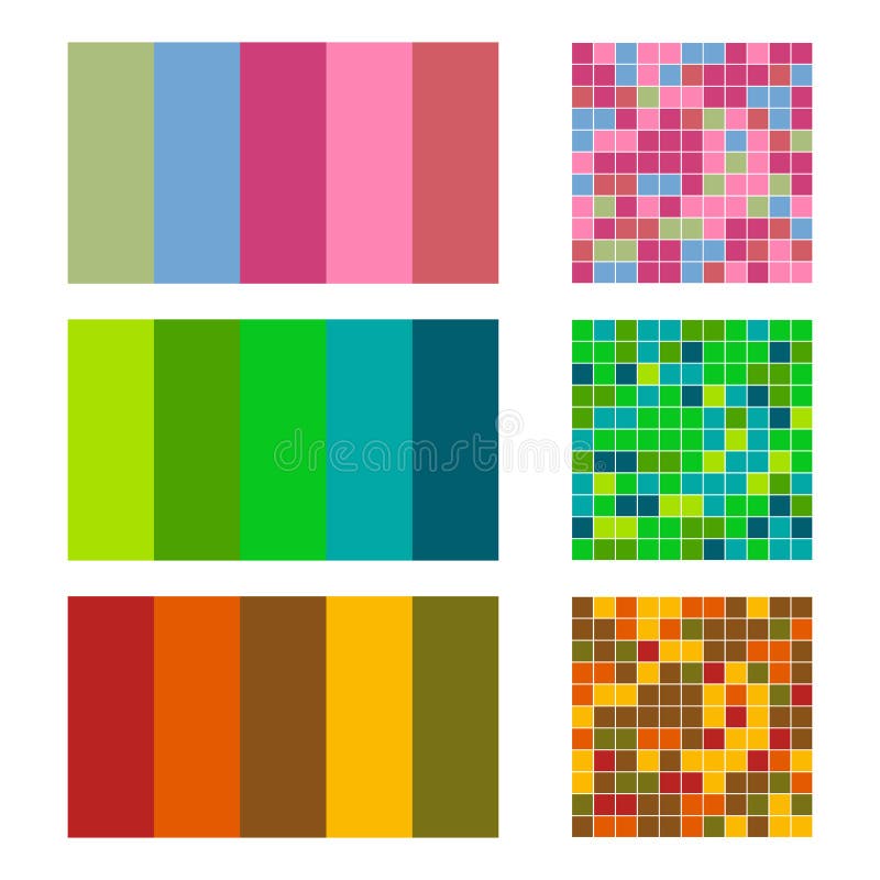 Color Palette Set Background. Harmony Color Combos Spectrum Stock ...