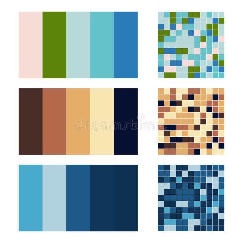 Color Palette Set Background. Harmony Color Combos Spectrum Stock ...