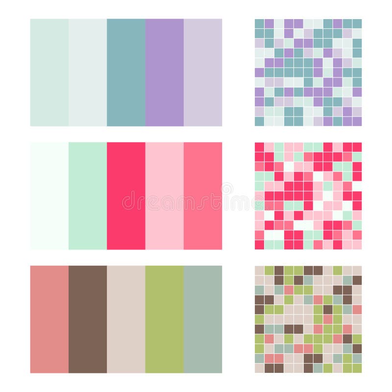 Color Palette Set Background. Harmony Color Combos Spectrum Stock ...