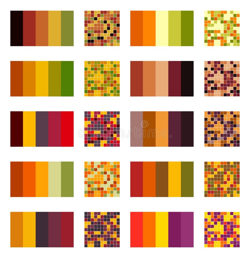 Color Spectrum Mosaic Palette, Hue and Brightness. Vector Stock Vector ...