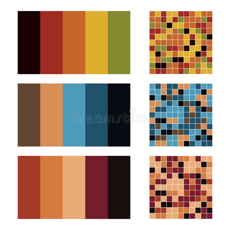 Color Palette Set Background. Harmony Color Combos Spectrum Stock ...