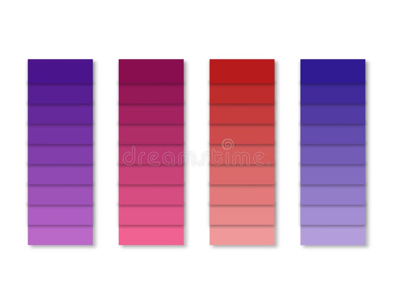 Color Palette with Shade in Style of Flat Stock Vector - Illustration ...