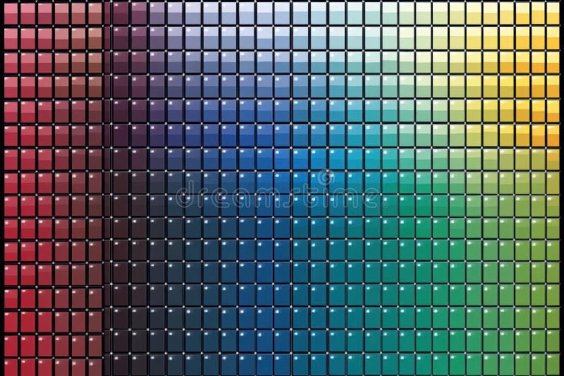 Color Palette Shows Gradient Spectrum from Red To Yellow, Design ...