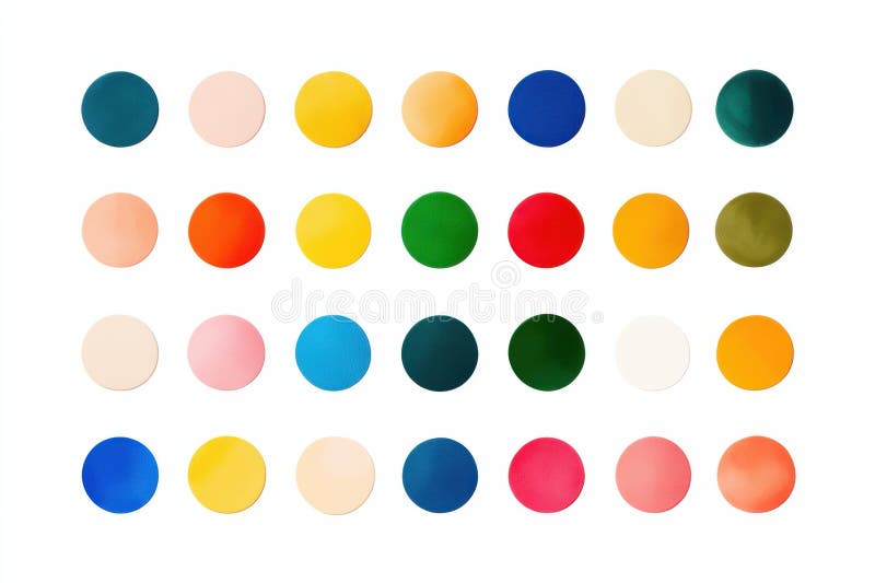 Color Palette Sticker Mockup Showcasing Diverse Shades on a Pristine ...