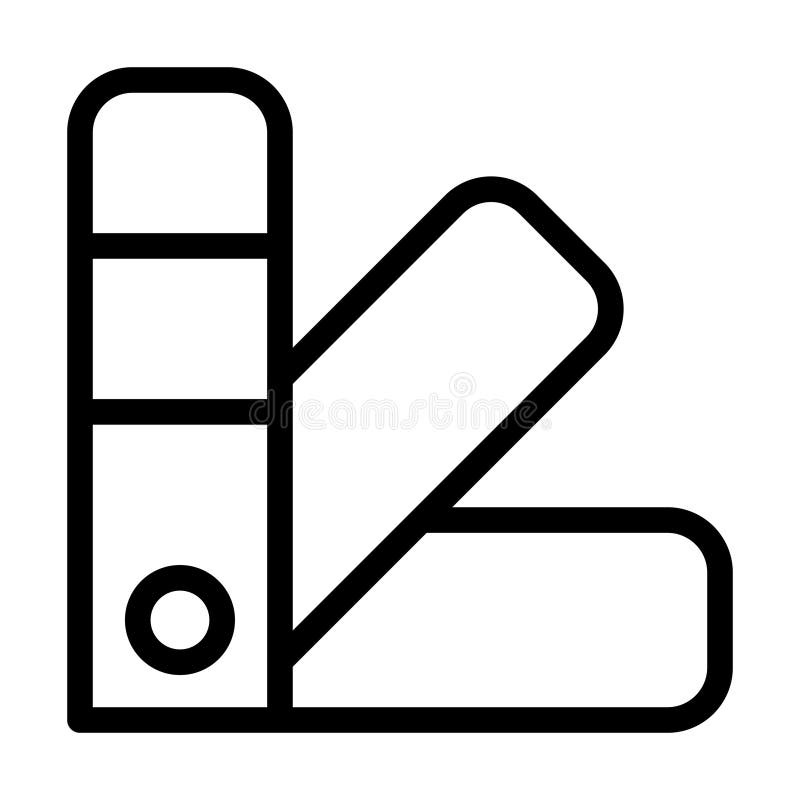 Color Palette Thick Line Icon Stock Illustration - Illustration of ...