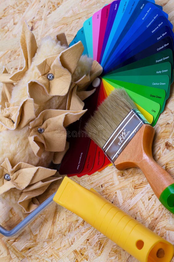 Color palette and tools stock photo. Image of repair - 37975818
