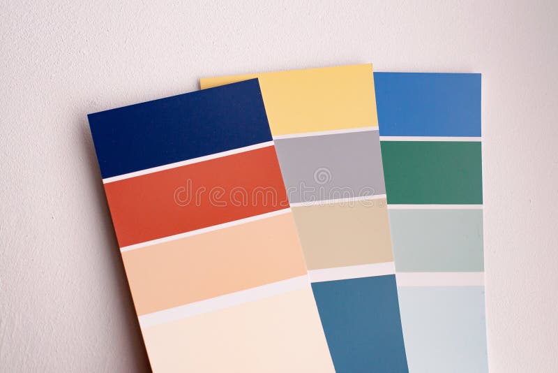 Color Palette with Various Samples. Light Background. Paint Selection ...