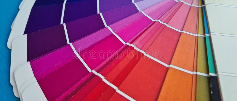 Color Palette with Various Samples. Paint Selection Catalog Stock Photo ...