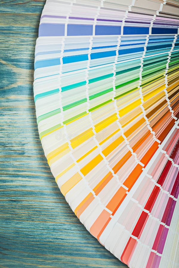 Color Palette on Wooden Board Construction Concept Stock Photo - Image ...