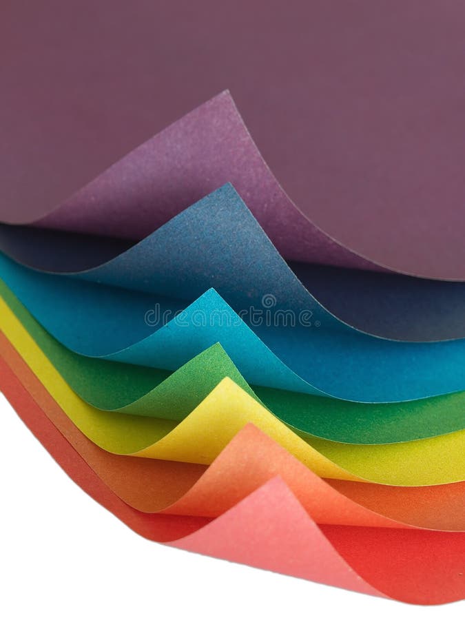 Color paper stock image. Image of rainbow, pastel, shape - 5153317