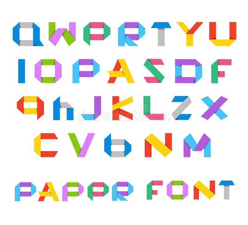 Color Paper Alphabet Illustration Stock Vector - Illustration of ...