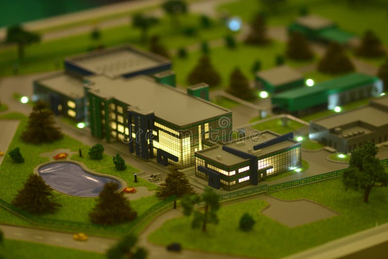 Color paper city layout stock photo. Image of construction - 99060852