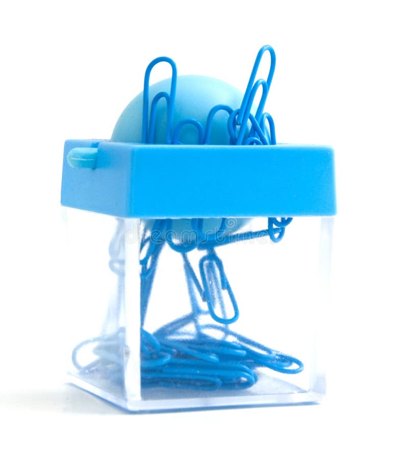 Color paper clips in box stock image. Image of orange - 27259461