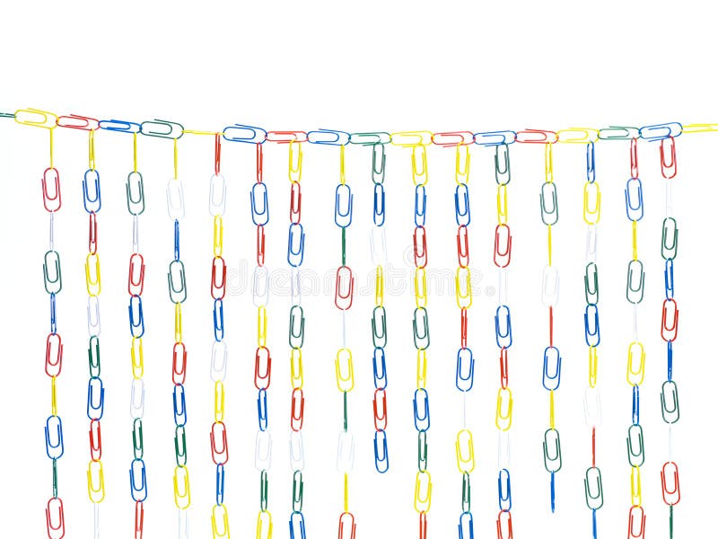 Color Paper Clips Composition. Chain. Stock Photo - Image of color ...