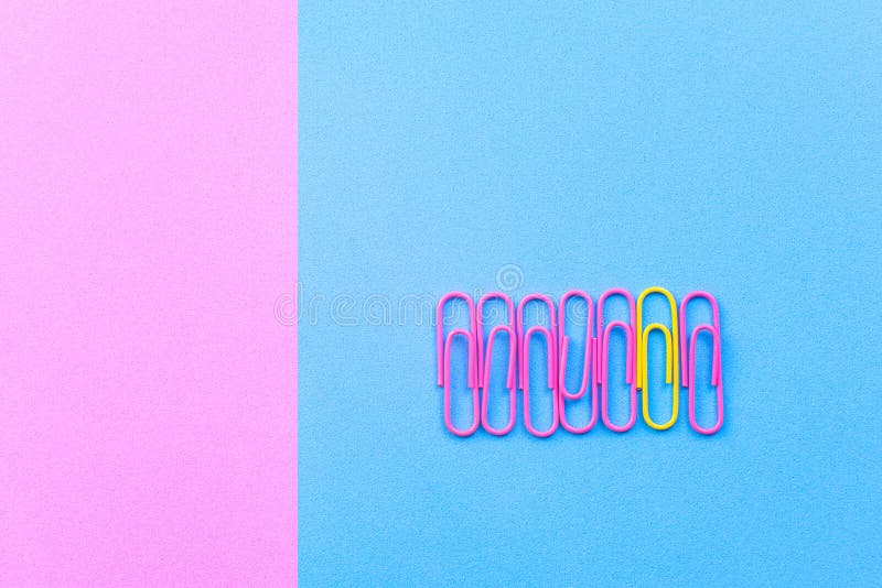 Color Paper Clips on Rubber Foam Sheet, Different Concept Stock Image ...