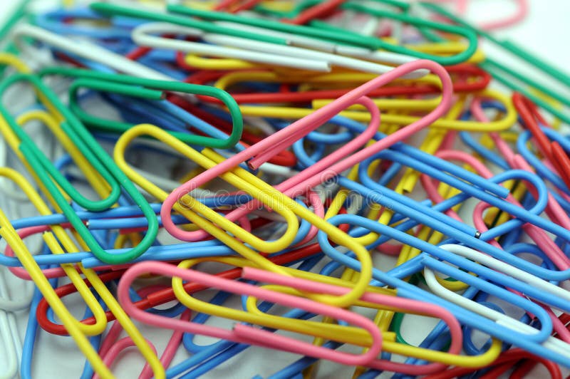 Color paper clips stock photo. Image of paper, metal - 30907578